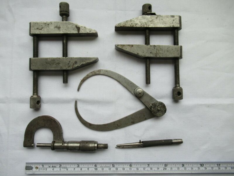 Starrett tool lot - 161 D parallel clamps No 3 Micrometer, calipers ...