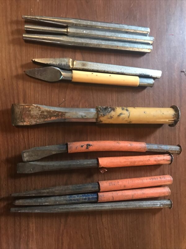 Vintage blacksmithing tools Punches Cold Chisels Some Branded Buffalo ...