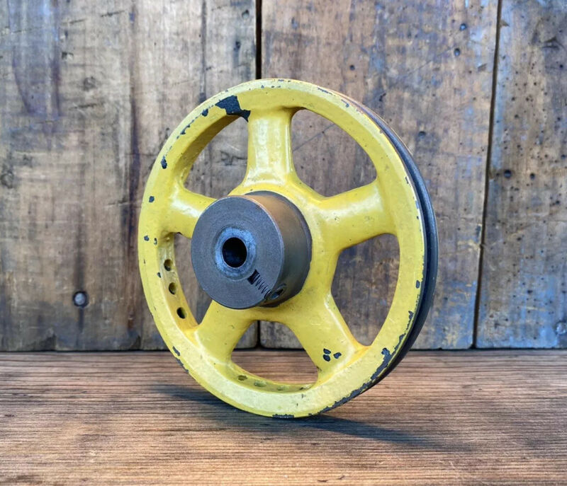 Vintage Cast Iron Gear Wheel / Flywheel ~ Vintage Industrial Gear Wheel ...