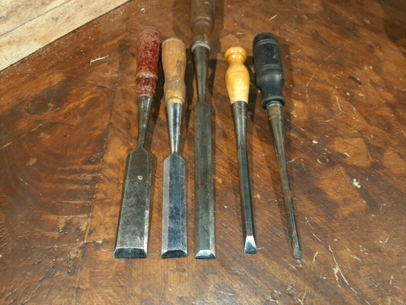Antique Socket Chisels lot Stanley, Craftsman. Riverside fine ...