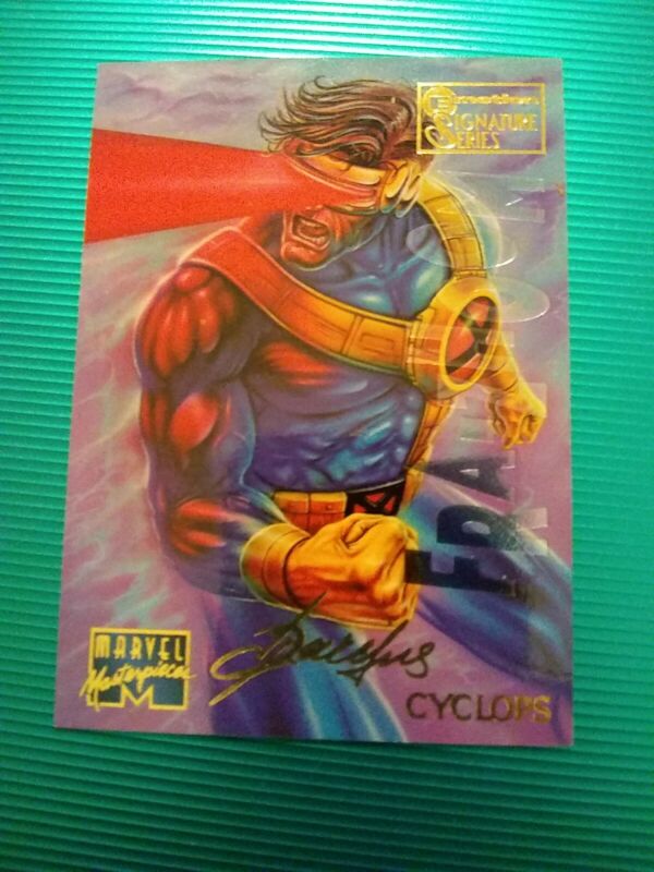 1995 Marvel Masterpieces Emotion Signature Series card #23 Cyclops ...