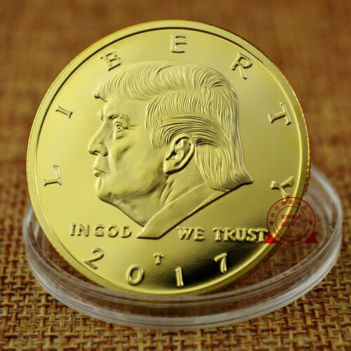 2017 President Donald Trump 24k Gold Plated Commemorative Coin ...