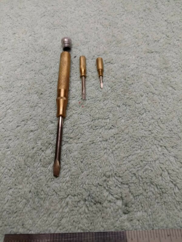 Vintage Un-Branded Set Of (3) Brass Handled Nesting Screwdrivers ...