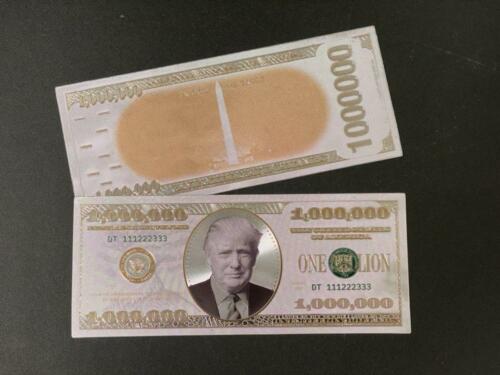 President Donald Trump $1 MILLION White Gold Holographic Embossed Bank ...