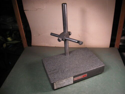 OLD USED VINTAGE MACHINING TOOLS GRANITE SURFACE PLATE INDICATOR POST ...