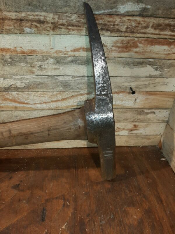 ANTIQUE Vintage PICK AXE Miner Railroad . Odd tool marked 3 lb very ...