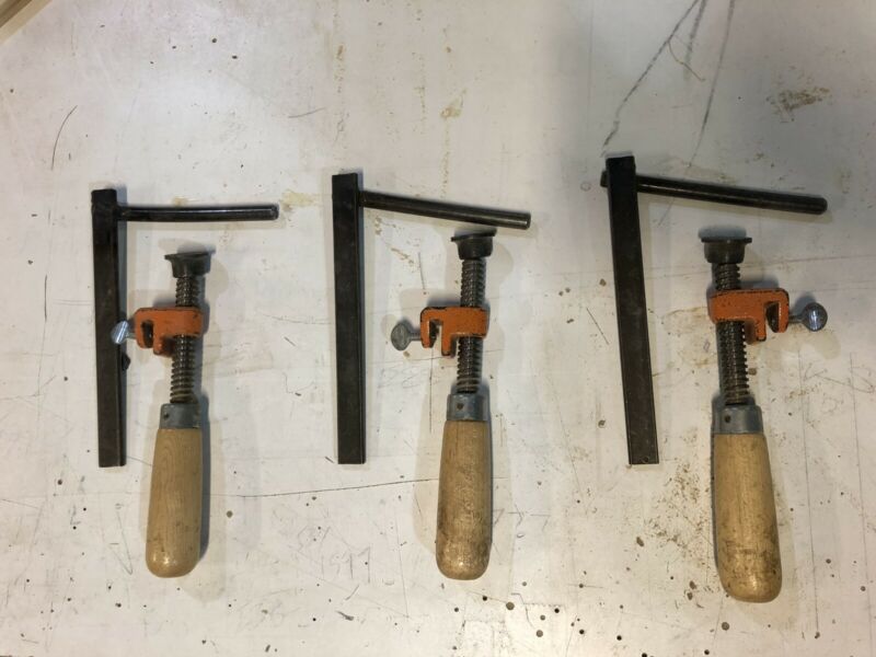 Lot Of 3 Vintage Jorgensen Edge Clamps #641 with custom angle bracket ...