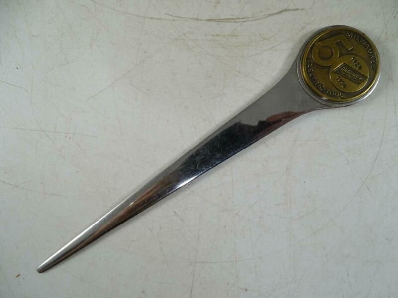 Vintage 1974 Milwaukee Electric Tool Advertising letter Opener WI 50th ...