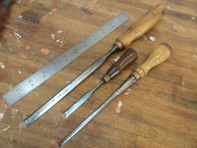 Three Vintage Buck Brothers Bevel Edge Chisels -- Antique Price Guide ...
