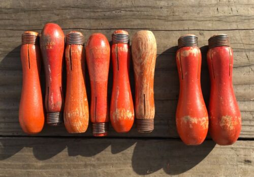 Vintage Lot Of 8 Used Disston Wood File Handles -- Antique Price Guide ...