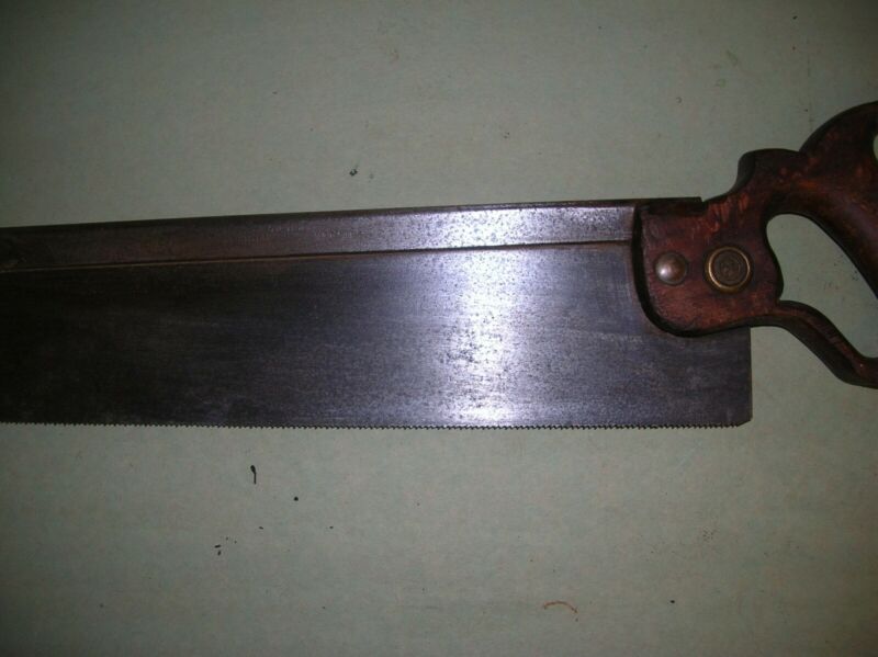 ANTIQUE JACKSON WARRANTED CAST STEEL U.S.A.14" BACK SAW 11 TPI APPLE ...