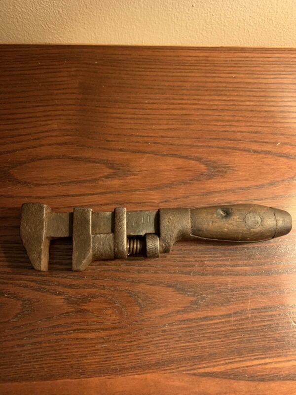 antique adjustable monkey pipe wrench late 19th century in working ...