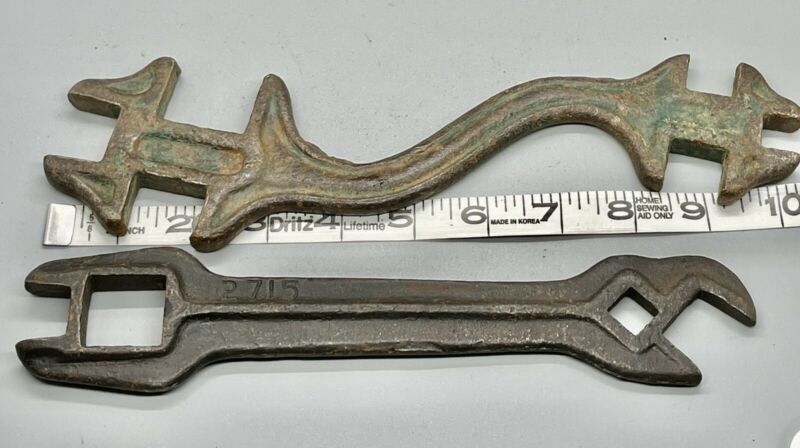 2 Vintage Antique Open End Wrenches Tool Farm Tractor Plow Implement -- Antique Price Guide ...