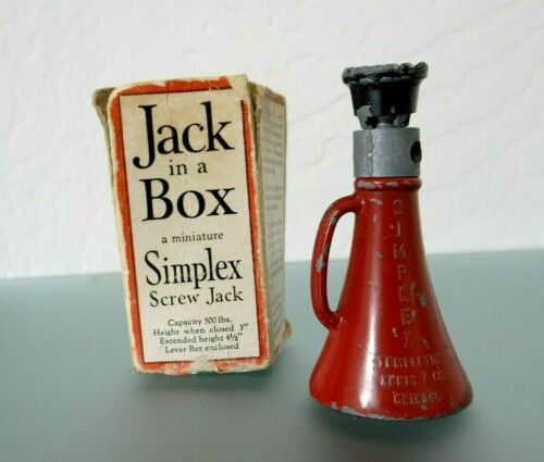 Vintage Collectible SIMPLEX Mini Screw JACK IN A BOX Working Tool ...