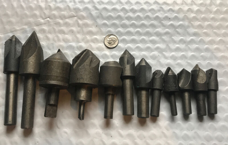 MACHINIST TOOL LATHE MILL Lot of Counter Sink Cutters End Mills Lot Of ...