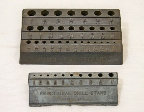 2 Vintage Made In USA Cast Metal Fractional Index Twist Drill Bit ...