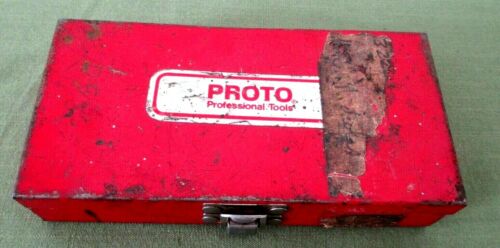 Vintage Proto Professional Tools Small Red Metal Tool Box w/ Some Tools ...