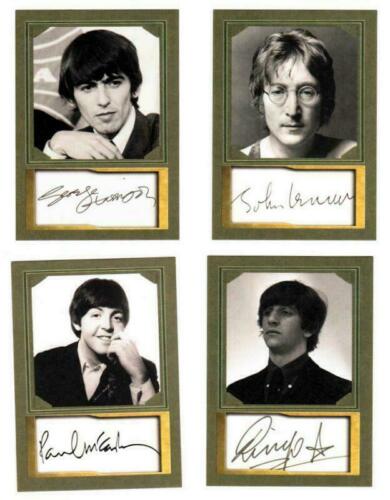 THE BEATLES / AUTOGRAPH SAMPLE CARD SET -- Antique Price Guide Details Page