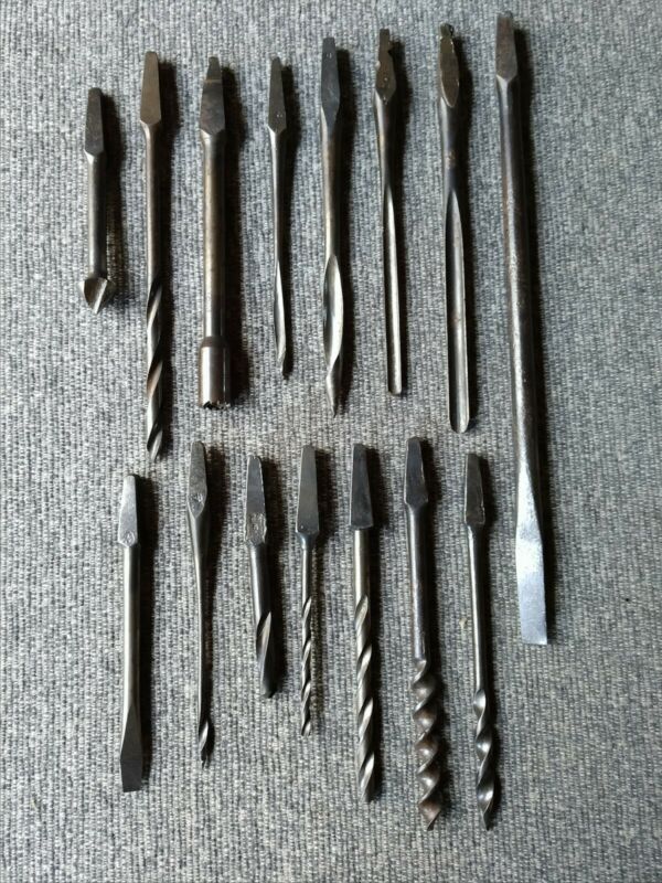 15- Vintage Mixed Lot Woodworking Hand Brace Bits -- Antique Price ...