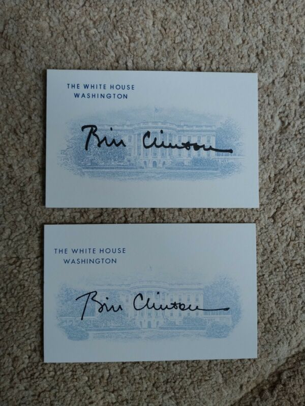 RARE President Bill Clinton autograph card, only for White House - 2 ...