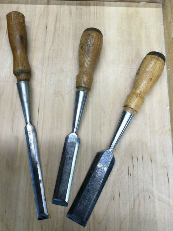 Craftsman Bevel Edge Socket Handled Chisels 1/2, 3/4, 1" -- Antique ...