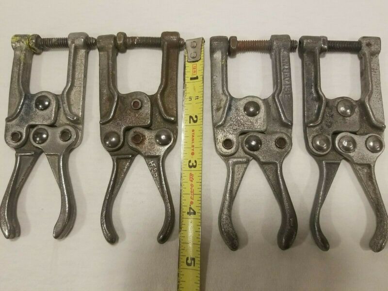 4 Vintage KNU-Vise P-400 welding welder hand clamp aviation aircraft ...