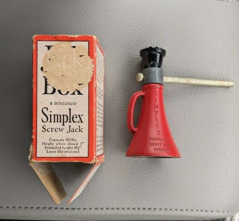 Vintage Collectible SIMPLEX Mini Screw JACK IN A BOX Working Tool ...