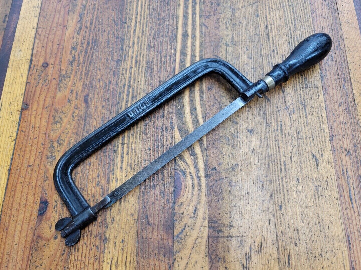 ANTIQUE Tools MACHINIST Mechanic SAW Rare CAST IRON HACK Saw Exclnt