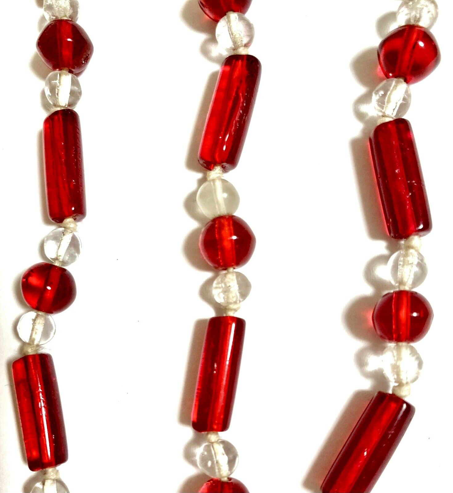 Antique rare 60in long c1920s milk glass flapper beads Necklace Lot1218 ...