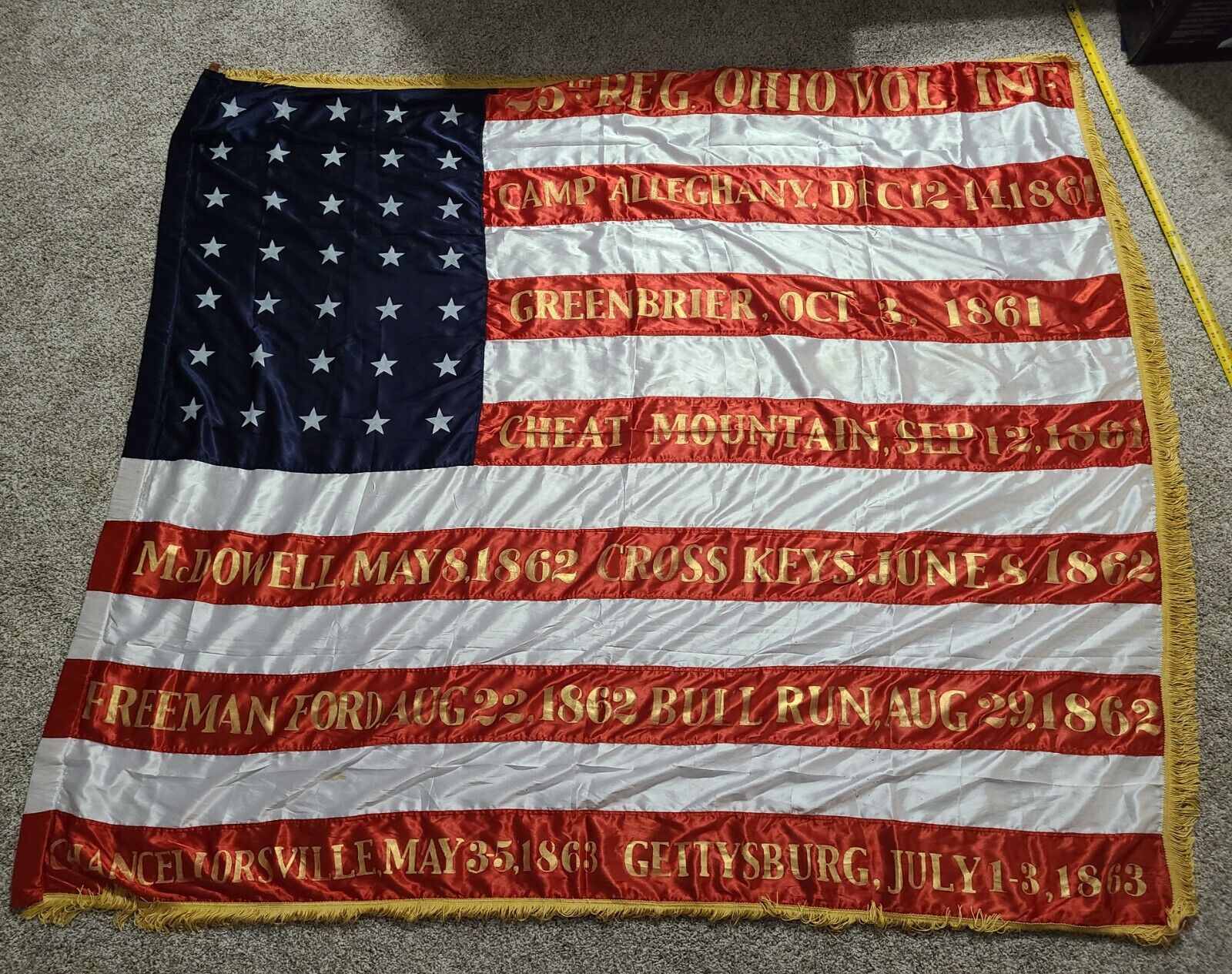 Civil War 25th Ohio Infantry National Color Flag -- Antique Price Guide ...