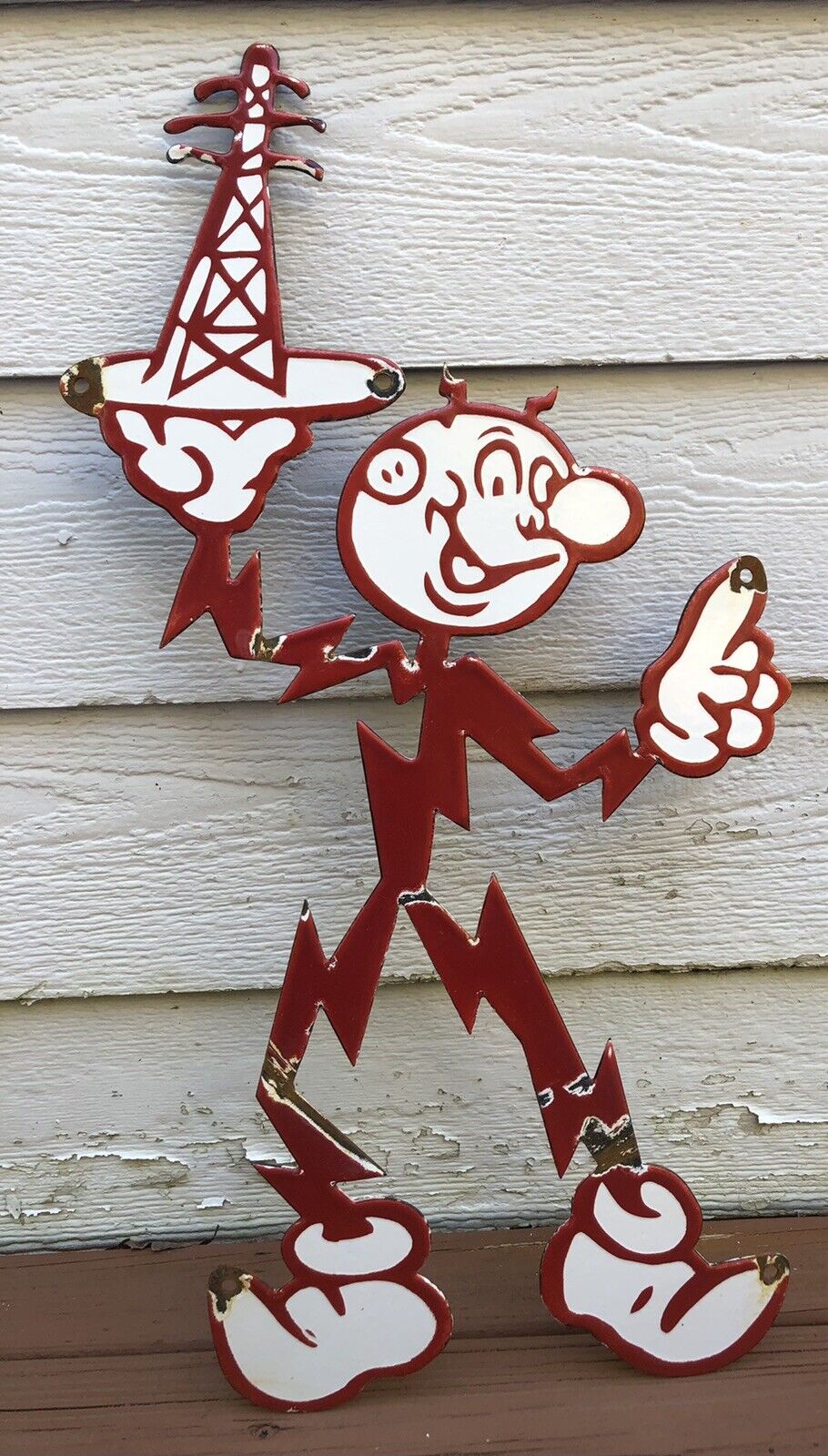 VINTAGE REDDY KILOWATT 24” PORCELAIN ELECTRICITY POWER COMPANY SIGN ... VINTAGE REDDY KILOWATT 24” PORCELAIN ELECTRICITY POWER COMPANY SIGN ...