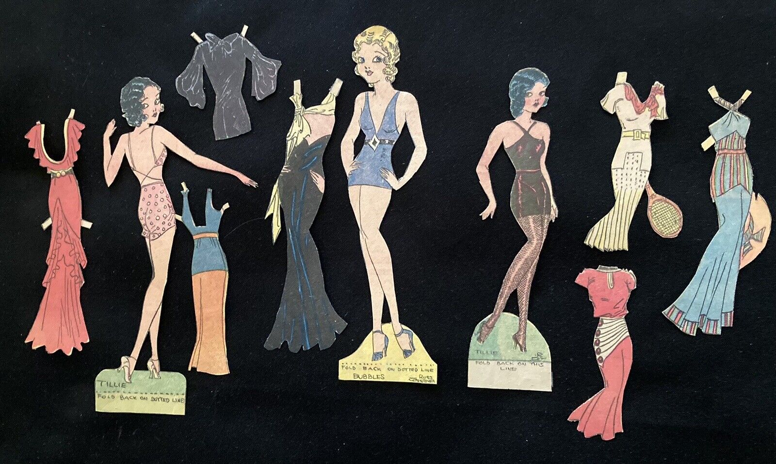 Lot Of Cut Tillie The Toiler Sunday Funnies Paper Dolls 1930s