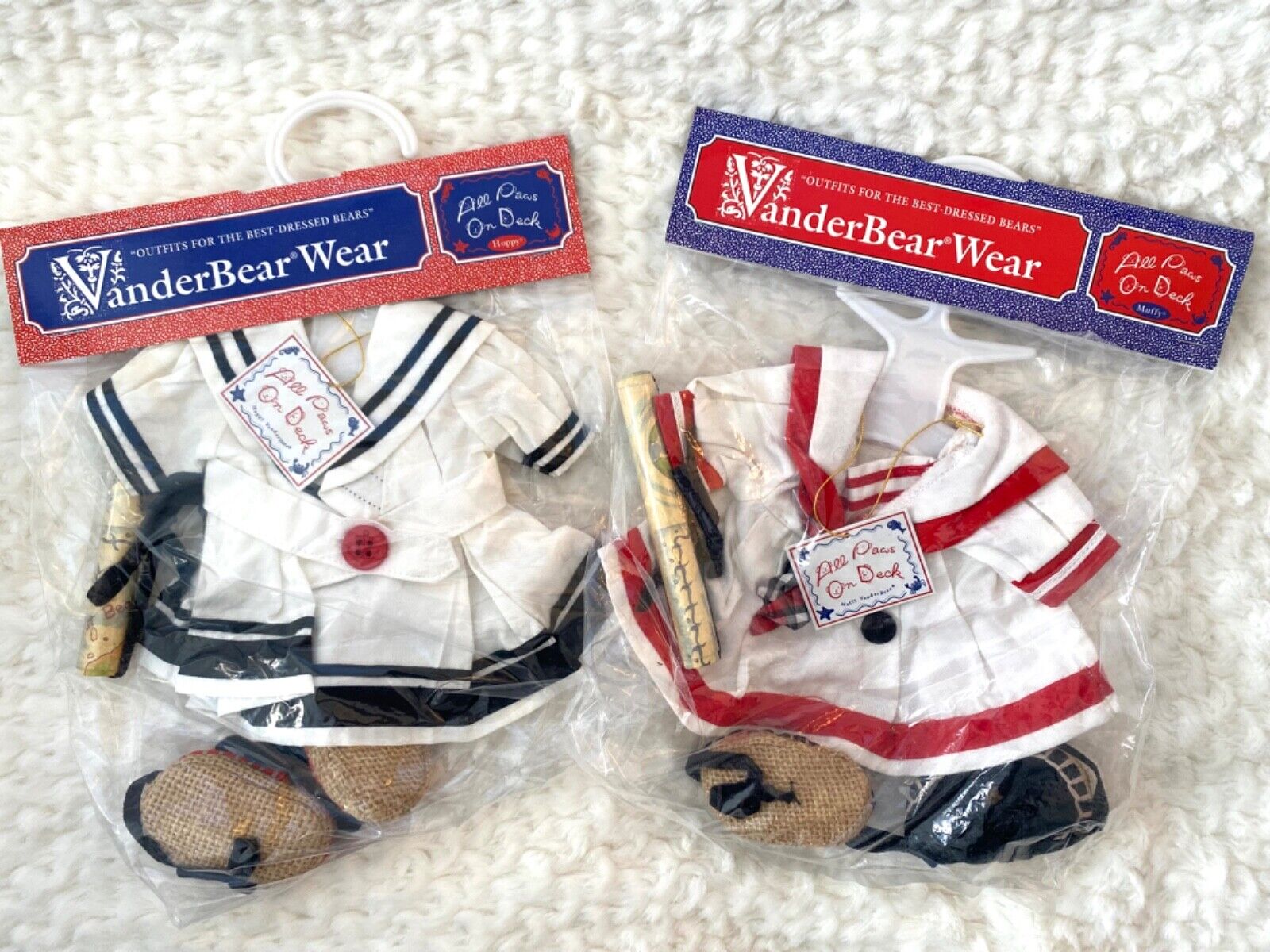 Vanderbear Wear “all Paws On Deck “ Hoppy And Muffy Outfits Treasure Map Antique Price Guide