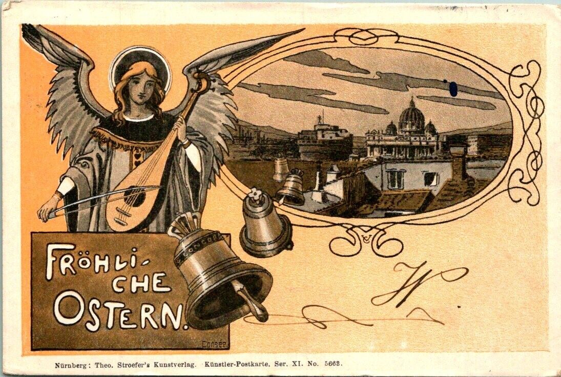 C659201 EASTER GREETINGS AUSTRIAN ANTIQUE POSTCARD. -- Antique Price ...