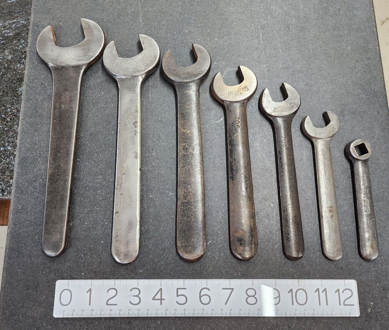 Antique Tools Wrenches Vintage Factory Machinist Lathe Wrench Set • Williams Us Antique