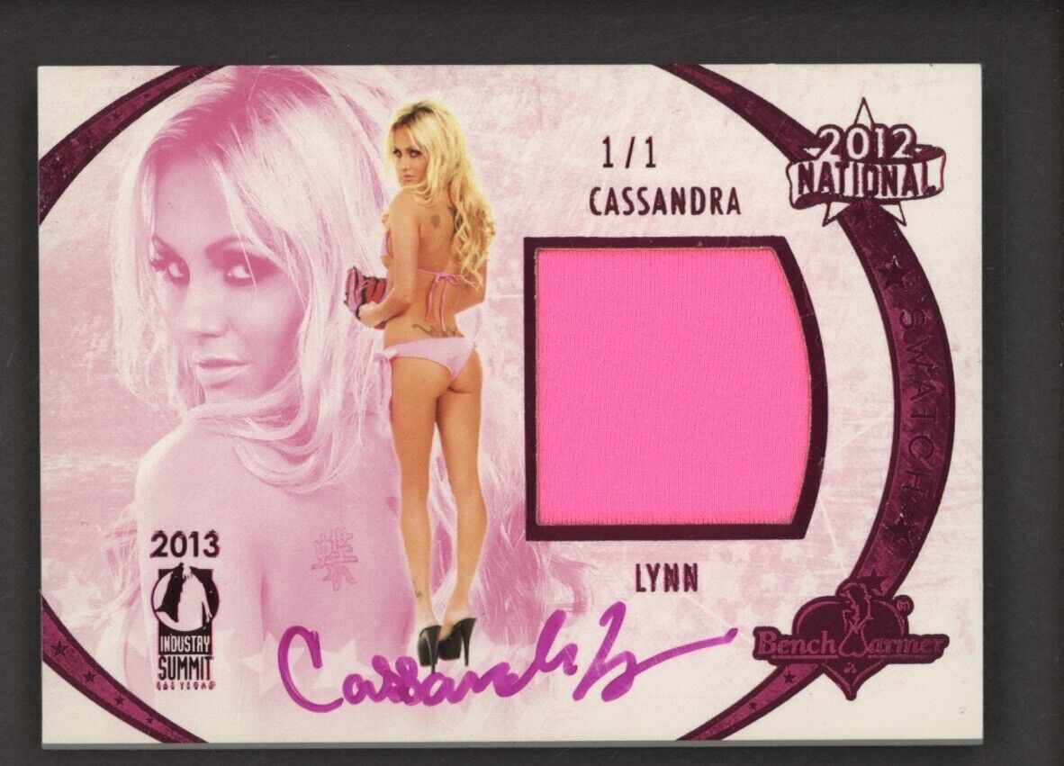2012 Benchwarmer Pink National Industry Summit Cassandra Lynn Auto Patch 11 Antique Price