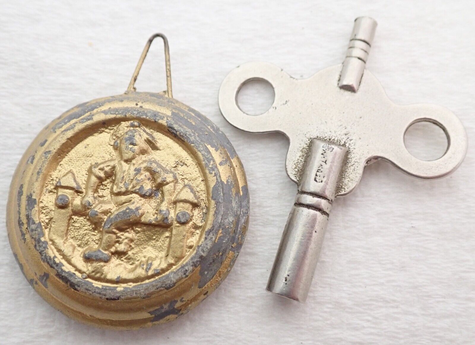 ANTIQUE SETH THOMAS MANTEL SHELF CLOCK PENDULUM KEY PARTS REPAIR ...