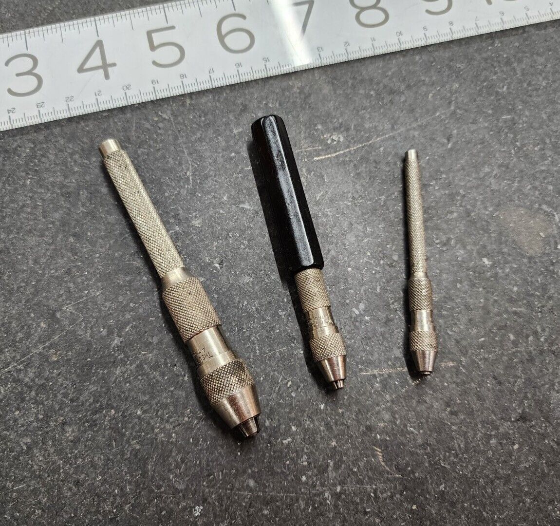 ANTIQUE Machinist Tools RARE VINTAGE STARRETT Wire Drill Pin Vise Size ...