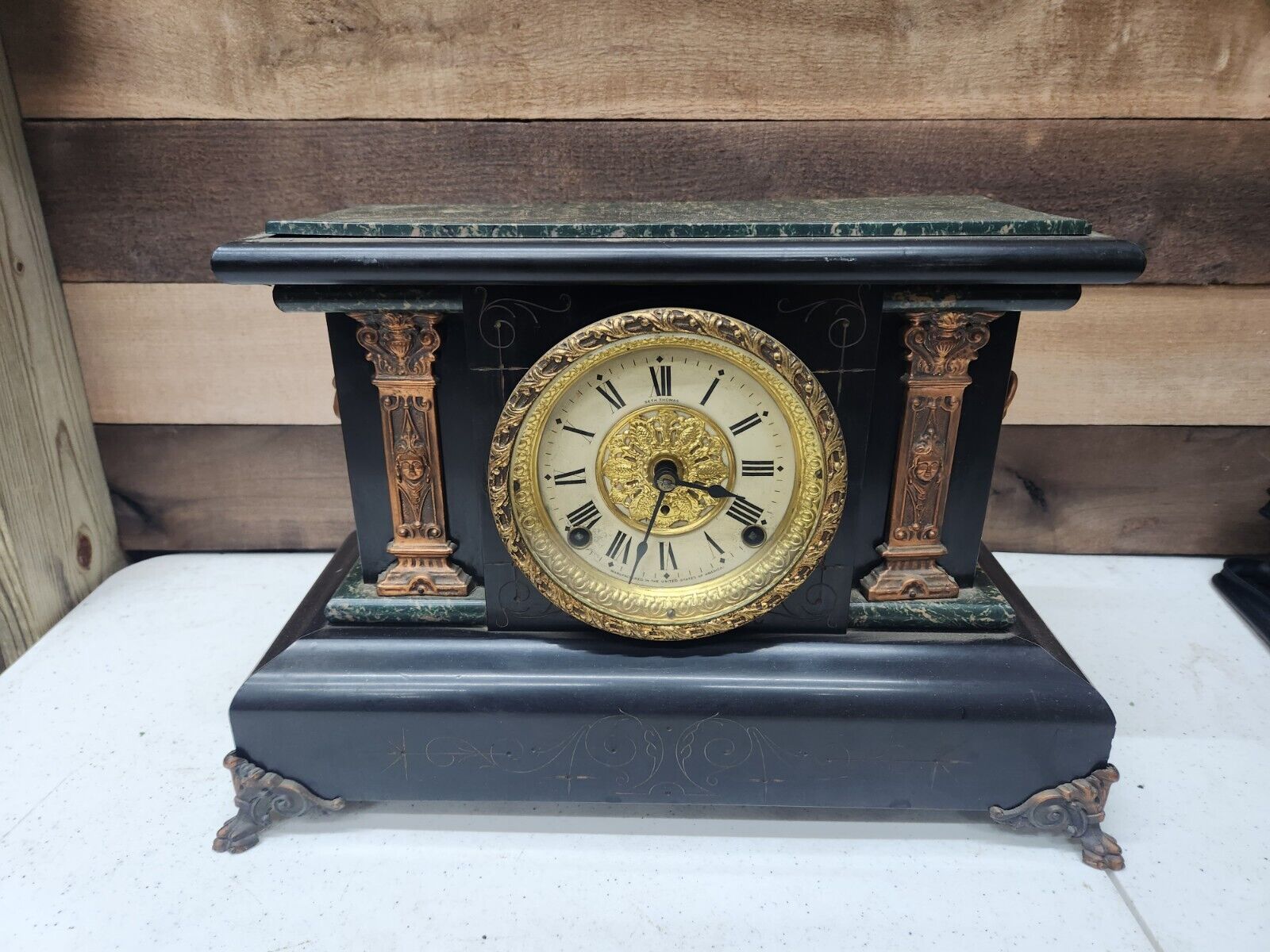 1880 Seth Thomas Adamantine Mantle Clock -- Antique Price Guide Details ... 1880 Seth Thomas Adamantine Mantle Clock -- Antique Price Guide Details ...