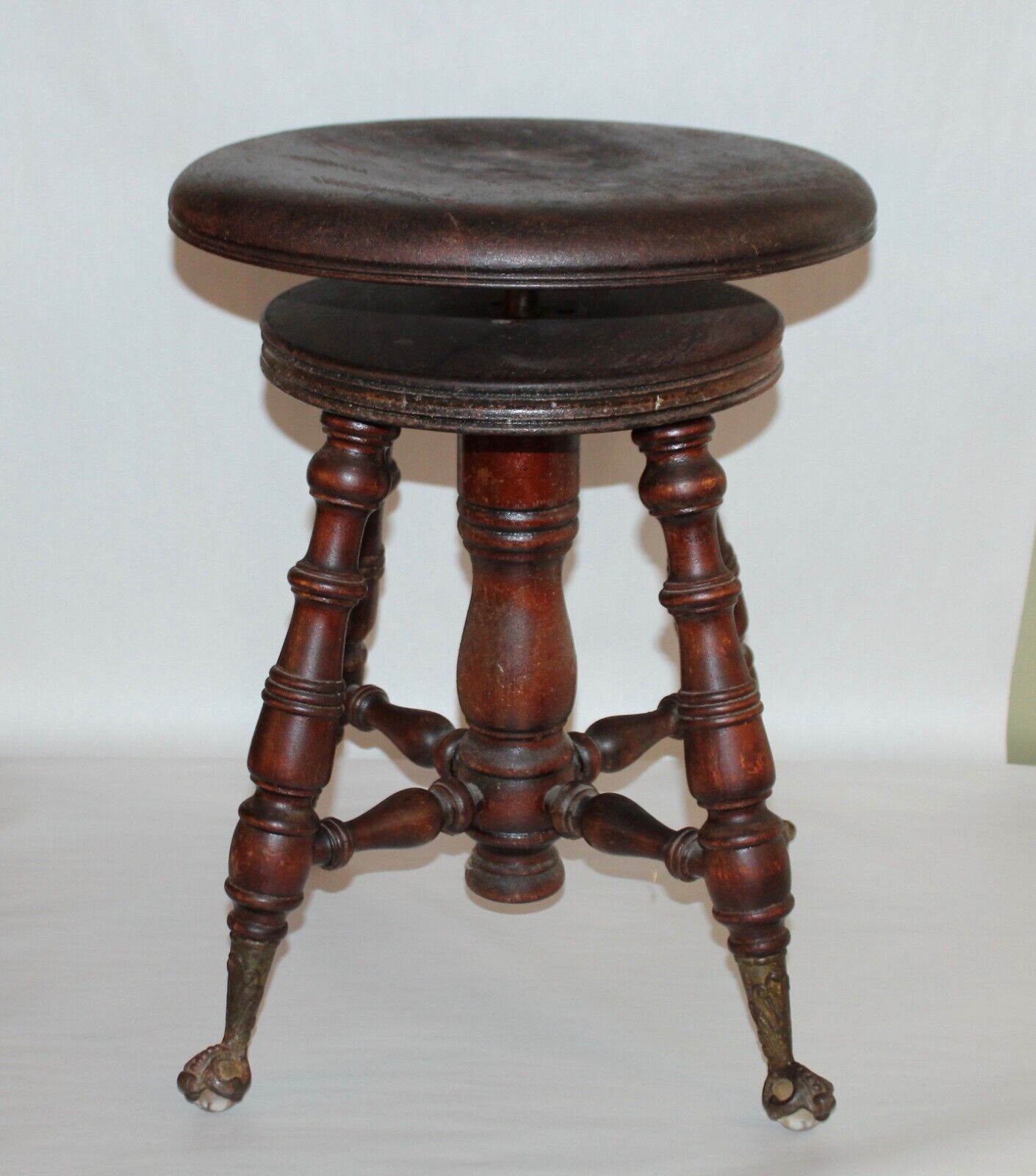 ANTIQUE Wooden CLAW FOOT Piano Stool LOT -- Antique Price Guide Details ...
