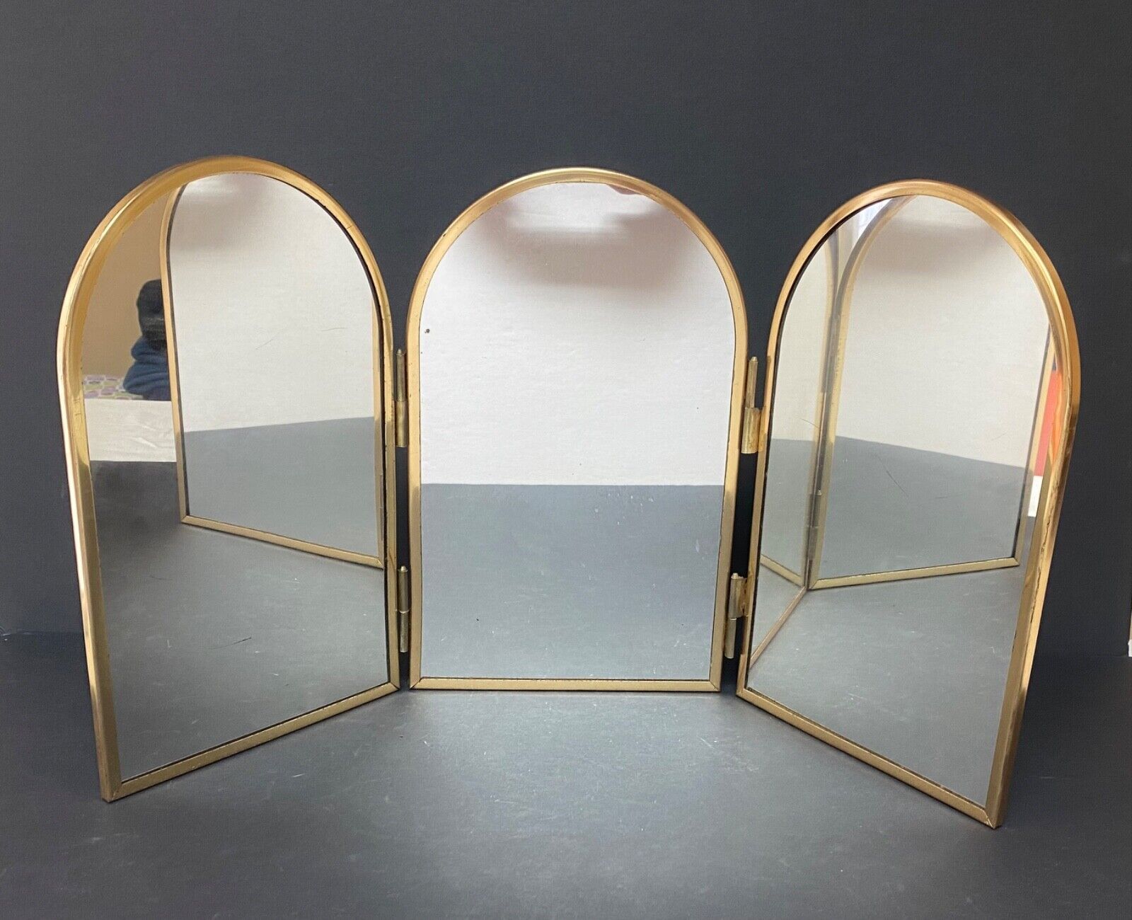 Vintage Avon Trifold 3 Panel Mirror Vanity Shaving Dress -- Antique ...