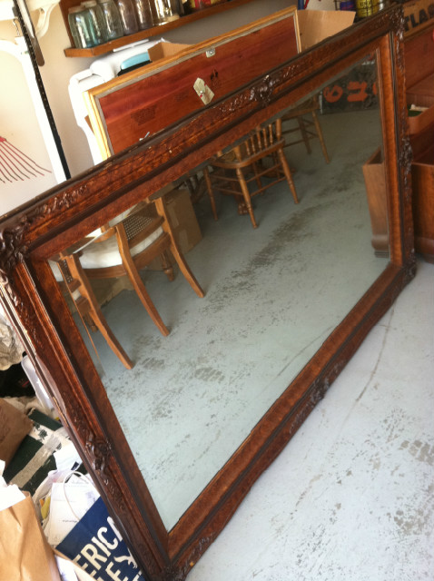 beautiful-hand-carved-walnut-5-foot-mirror-beveled-glass ...