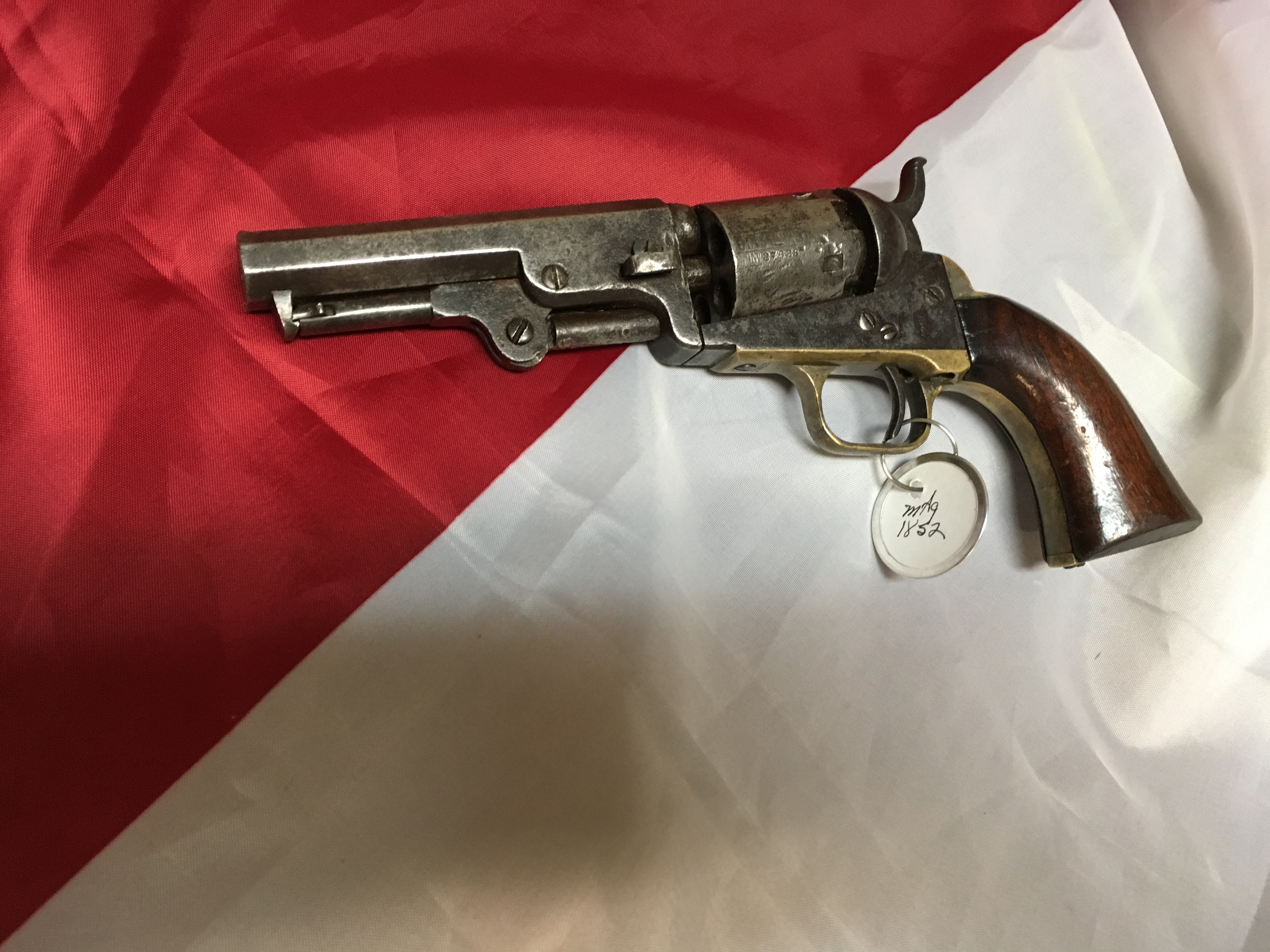 Colt 1849 Pocket revolver, 1852 production, 4″ barrel, .31 percussion ...